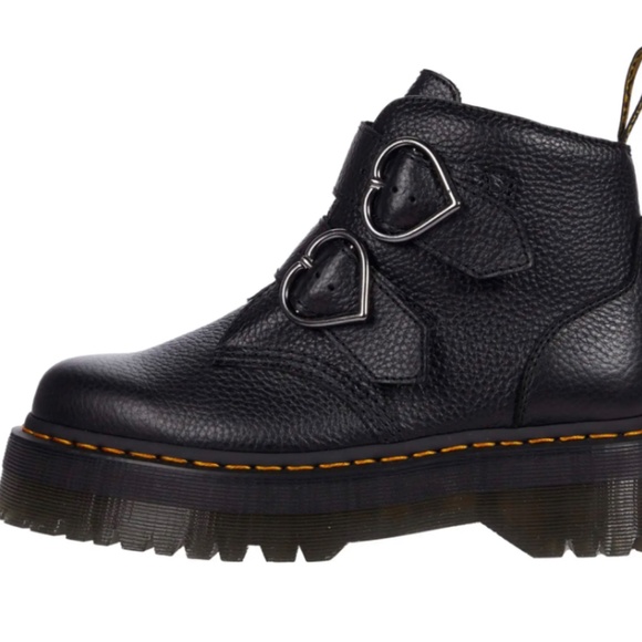 Dr. Martens | Shoes | Nib Doc Marten Devon Heart Black Nappa Milled ...